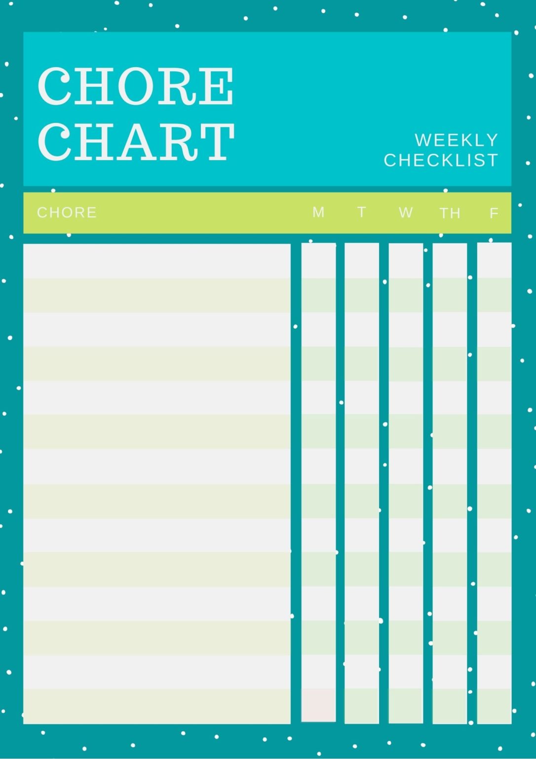 DIY Reusable Chore Chart