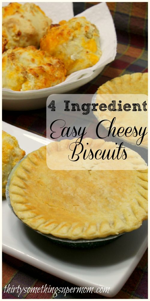 4 Ingredient Easy Cheesy Biscuits - ThirtySomethingSuperMom