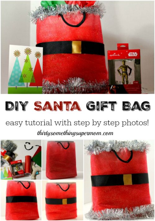 DIY Santa Gift Bag Tutorial