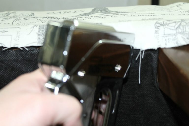 How to Make an Easy Upholstered Ottoman DIY- No Sew