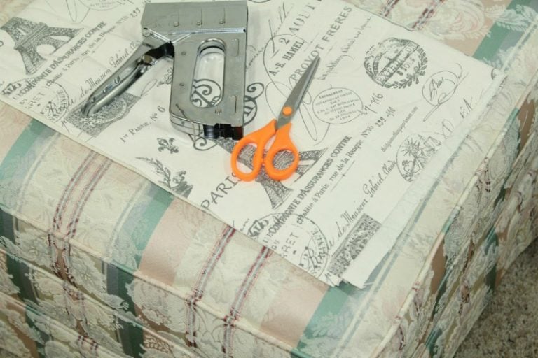 How to Make an Easy Upholstered Ottoman DIY- No Sew