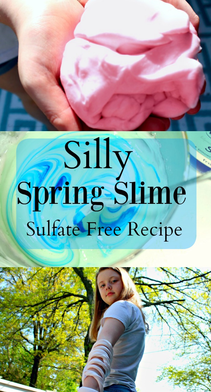 Silly Spring Slime Recipe - ThirtySomethingSuperMom