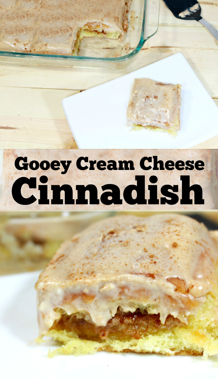 Gooey Cream Cheese Cinnadish - ThirtySomethingSuperMom