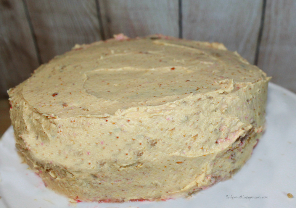 Healthy Strawberry Banana SCD Cake with Peanut Butter Frosting