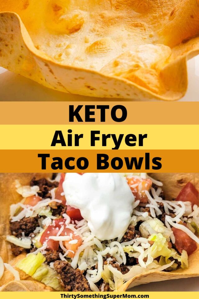 Air Fryer Taco Bowls for Taco Salad (Keto & Low Carb)