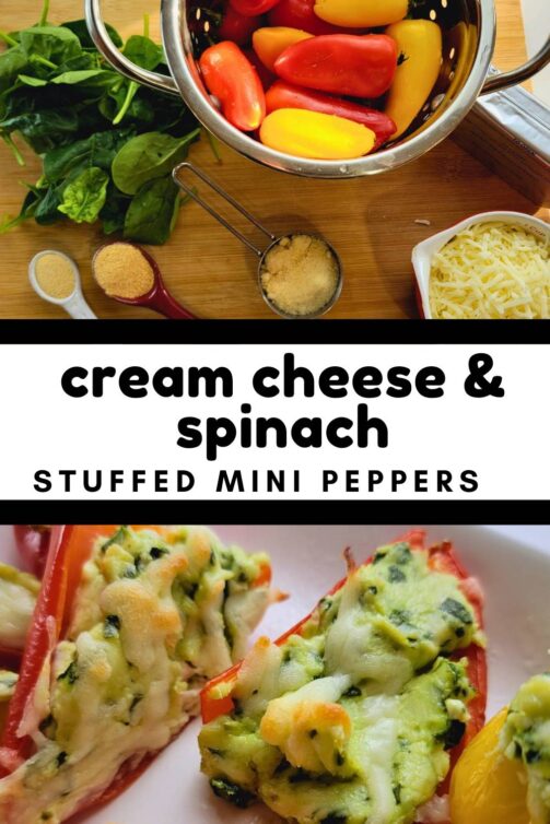 Easy Stuffed Mini Peppers with Cream Cheese and Spinach