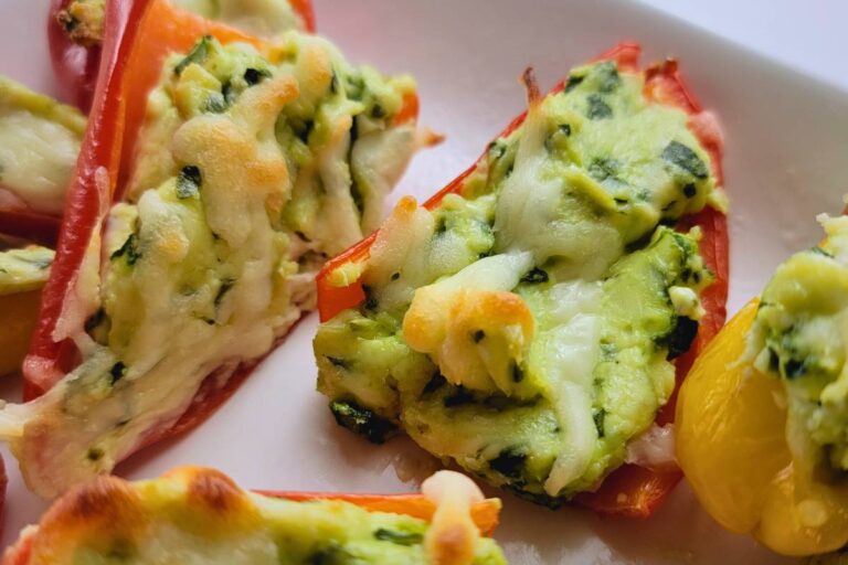 Easy Stuffed Mini Peppers with Cream Cheese and Spinach